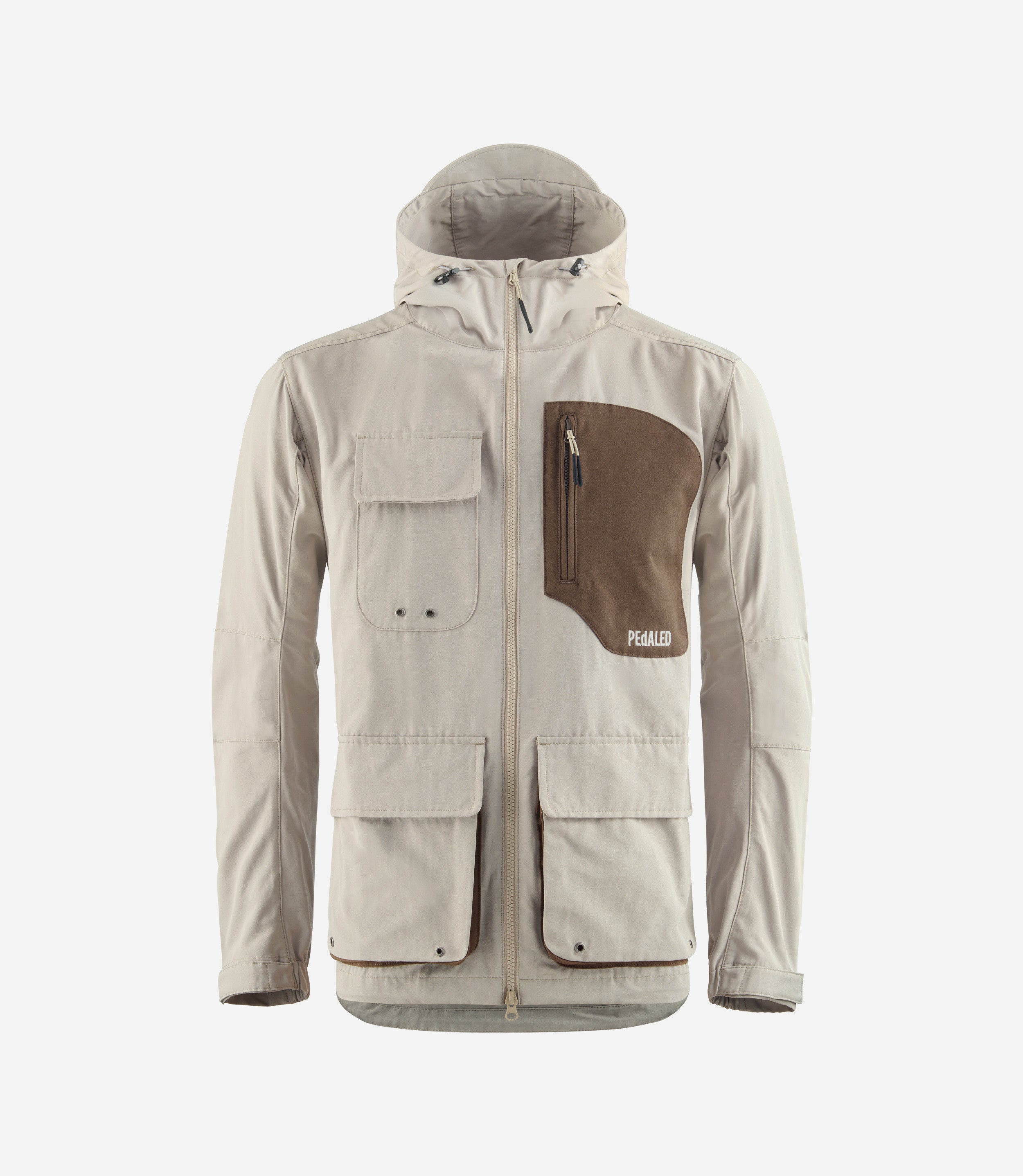 Men's Adventure Hooded Cycling Jacket - Light Grey | PEdALED